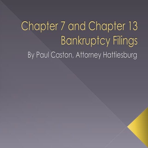 Chapter 7 and Chapter 13 Bankruptcy Filings | PPTX | Bankruptcy ...