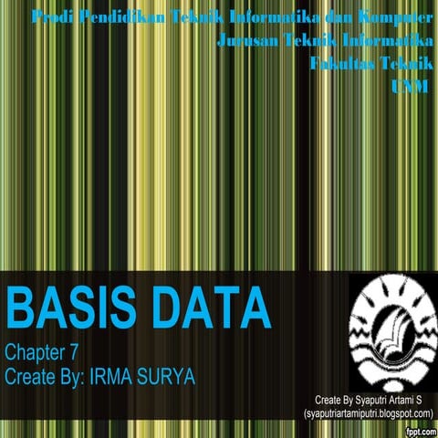 Chapter7(basis data)p | PPT