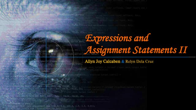Chapter 7 expressions and assignment statements ii | PPT Chapter 7 expressions and assignment statements ii | PPT