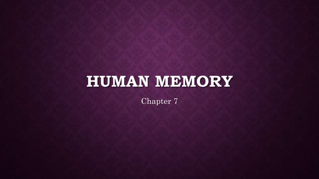 Memory | PPTX
