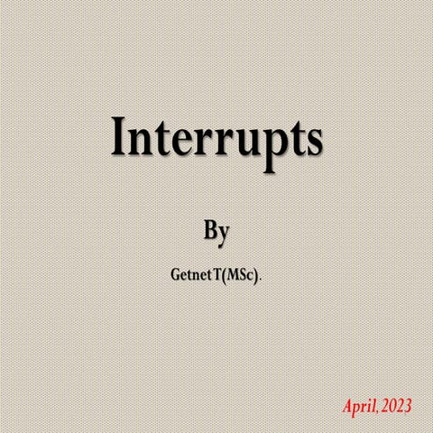Chapter 7 Interrupts In Microprocessor And Assembly Languagepdf