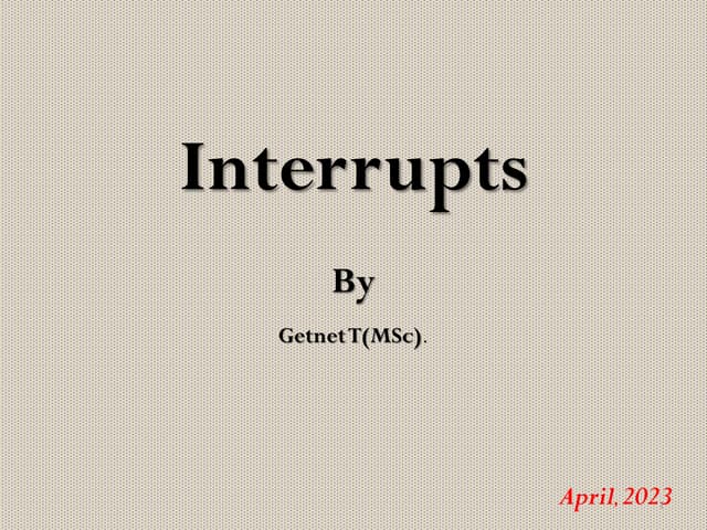 Chapter 7 Interrupts In Microprocessor And Assembly Languagepdf