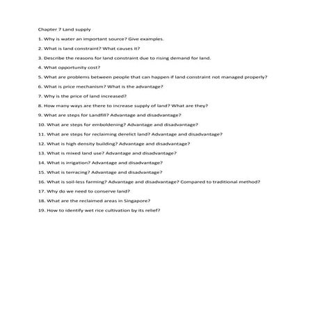 Chapter 7 land supply test | DOCX