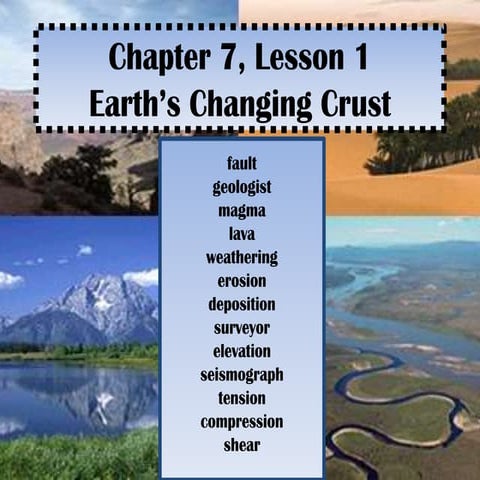 Chapter 7, Lesson 1- Earth's Changing Crust | PPTX