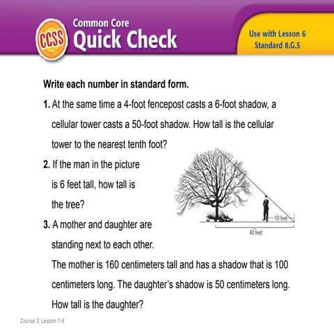 (8) Lesson 7.6 - Slope and Similar Triangles | PPT