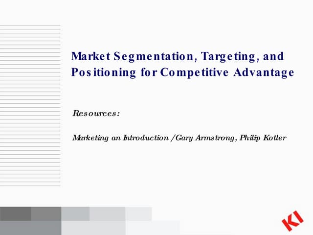 Market Segmentation | PPTX | Marketing and Advertising | Business