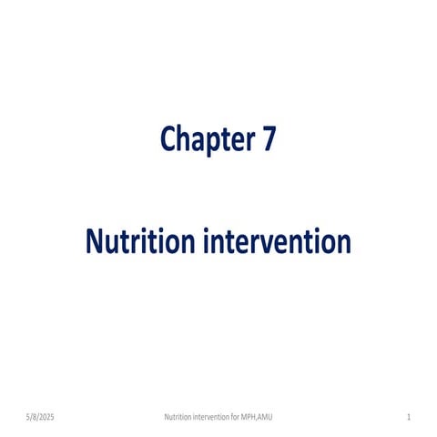 nutrition intervention in human population | PDF