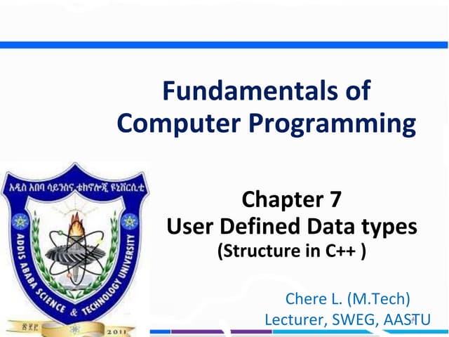 Chapter 7 (Part I) - User Defined Datatypes.pdf Chapter 7 (Part I) - User Defined Datatypes.pdf