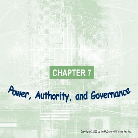 Chapter 7 power, authority, and governance | PPT