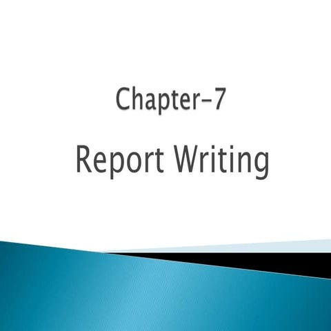 Chapter: Report Writing | PPTX