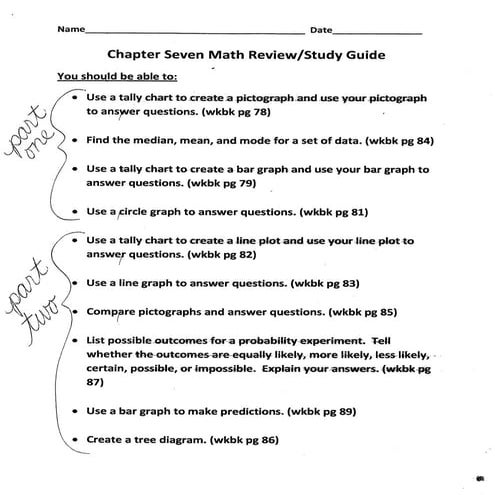 Chapter 7 Math Review | PDF