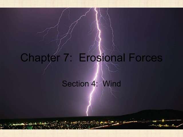 Geological action of wind | PPT