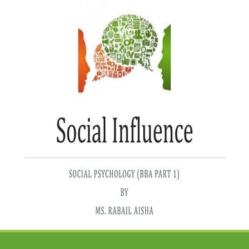 Chapter 7 Social Influence in social psychology | PDF