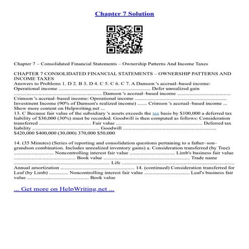 Chapter 7 Solution | PDF