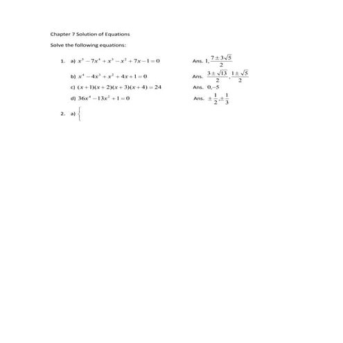 Chapter 7 solution of equations | DOCX