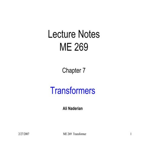 Chapter 7 transformers | PDF