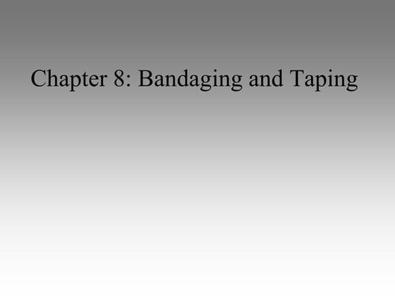 Taping in Physiotherapy | PPT