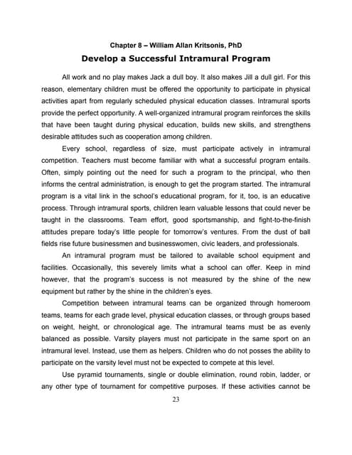 iNTRAMURAL pROGRAM.presentation for activities.... | PPTX