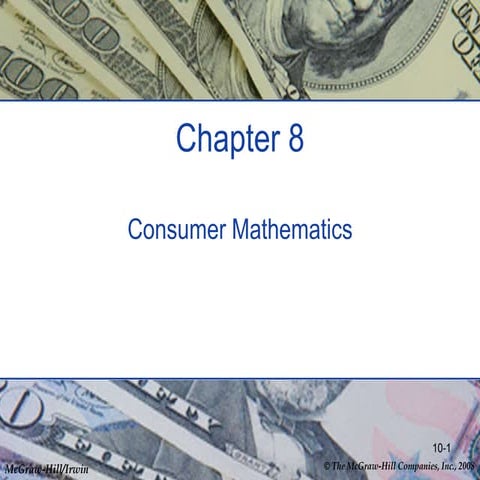 the slides of consumer mathematics for economics for factory and ...
