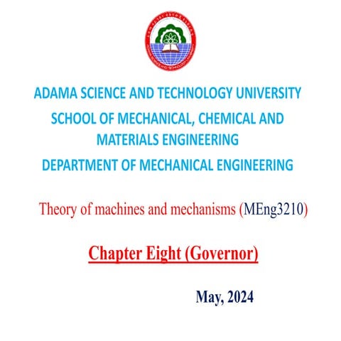 chapter 8 theory of machines and mechanisms. governor.pptx