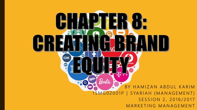 Chapter 11 - Creating Brand Equityjjjjjjj | PPTX