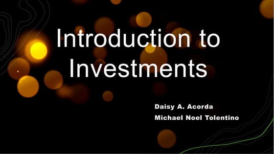 Types of investment | PDF