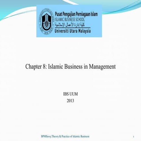 Chapter 8: Islamic Business in Management | PPTX