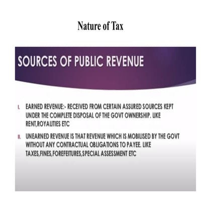 Chapter 01 Introduction to Taxes and Importance of Tax | PPTX