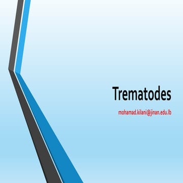Trematodes chapter 8 parasitology course | PPT