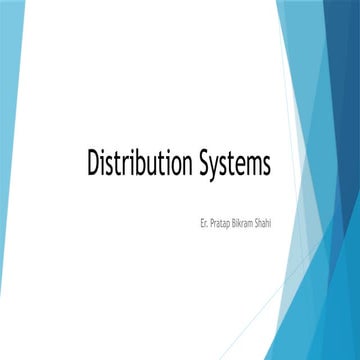 Chapter 8 Distribution System purbanchal university | PPTX