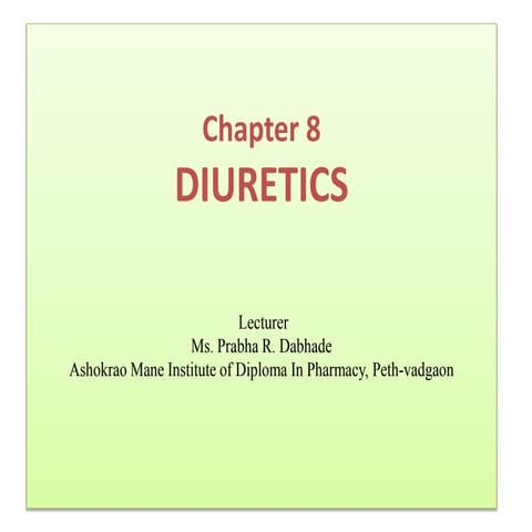 Chapter 8 Diuretics.pptx