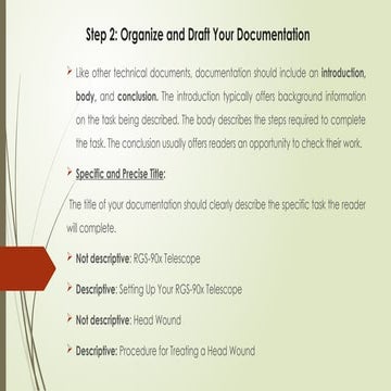 chapter 8 documentation, including instructions, specifications ...