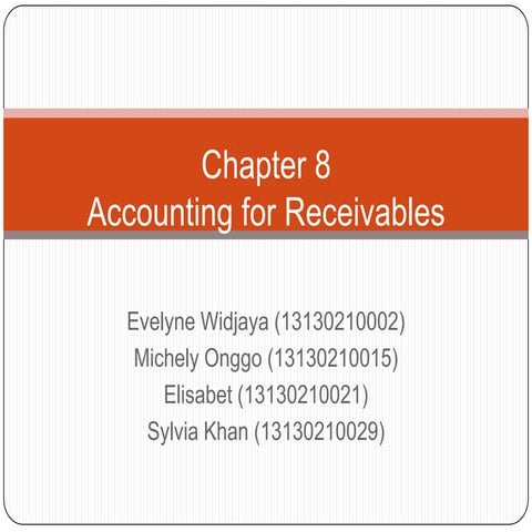 Chapter 8 - Accounting for Receivables | PPTX