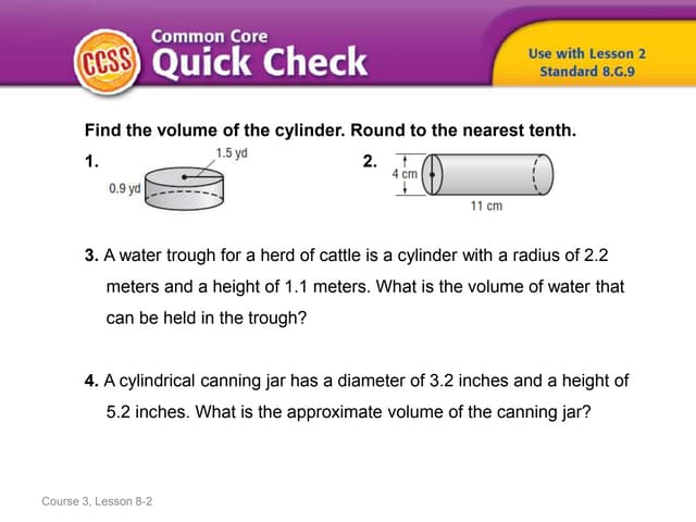 Volume of cylinders | PPTX | Physics | Science