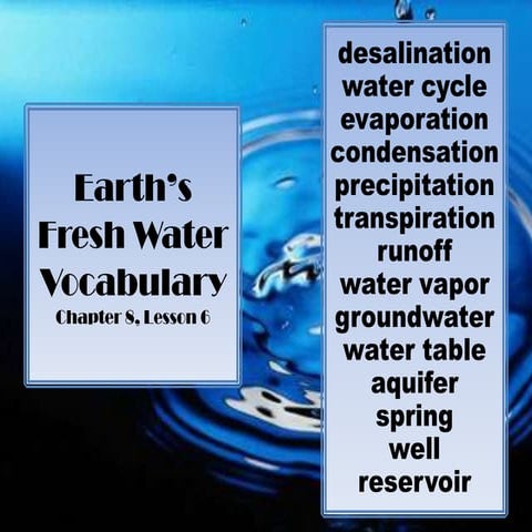 The Earth's Fresh Water/Water Cycle | PPTX