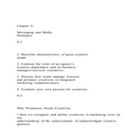 Chapter 8 Messaging and Media Strategies 8-1 | PDF