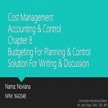 Cost Management Accounting & Control | PPT