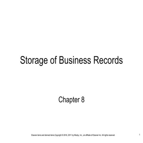 Storage of Business Records | PPT