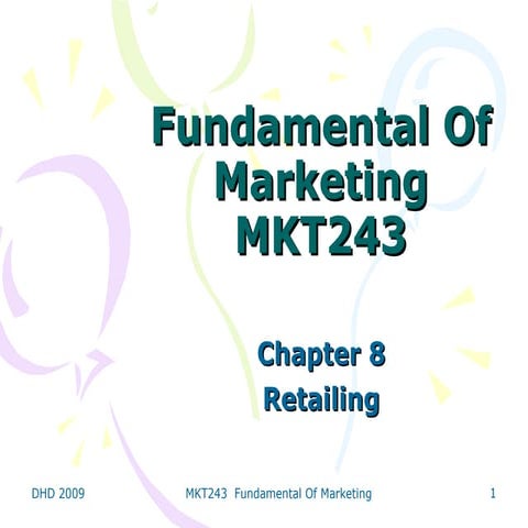Chapter 8 (retailing) | PPT
