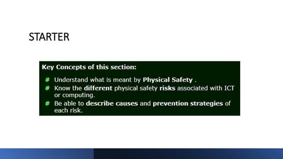 Health And Safety Igcse Chapter 5 Ict Ppt