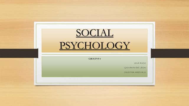 Social Psychology Final.pptx for students to learn | PPTX