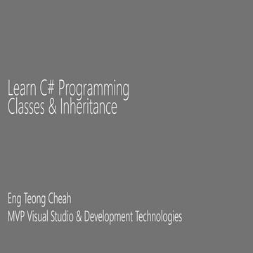 Learn C Programming Classes And Inheritance Ppt 5881