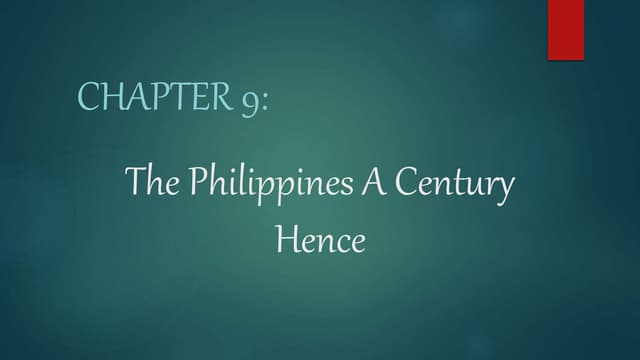 The Philippines, a century hence. pptx | PPTX