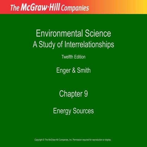Chapter 9 Energy Source Environmental Science | PPT