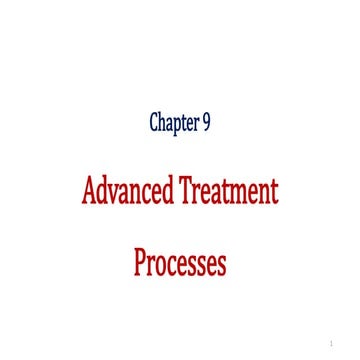 Chapter 9. Advanced water treatment methods | PPTX