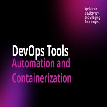 Chapter 9 Devops Tools Automation And Containerization Pptx