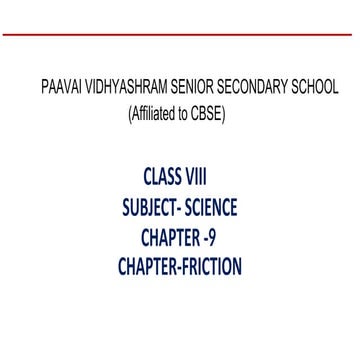 class 8, chapter -12 friction | PPT