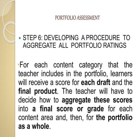 PORTFOLIO ASSESSMENT | PPTX
