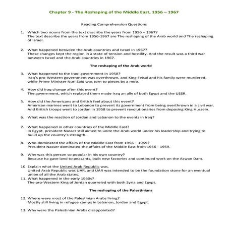 Chapter+9+ +reading+comprehension+questions | PDF