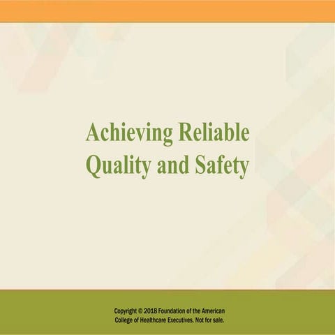 A Framework for High-Reliability Organizations in Healthcare | PPTX
